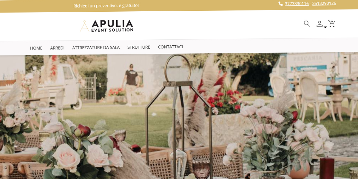 Apulia Event - Noleggio Attrezzature per Matrimoni e Cerimonie in Puglia